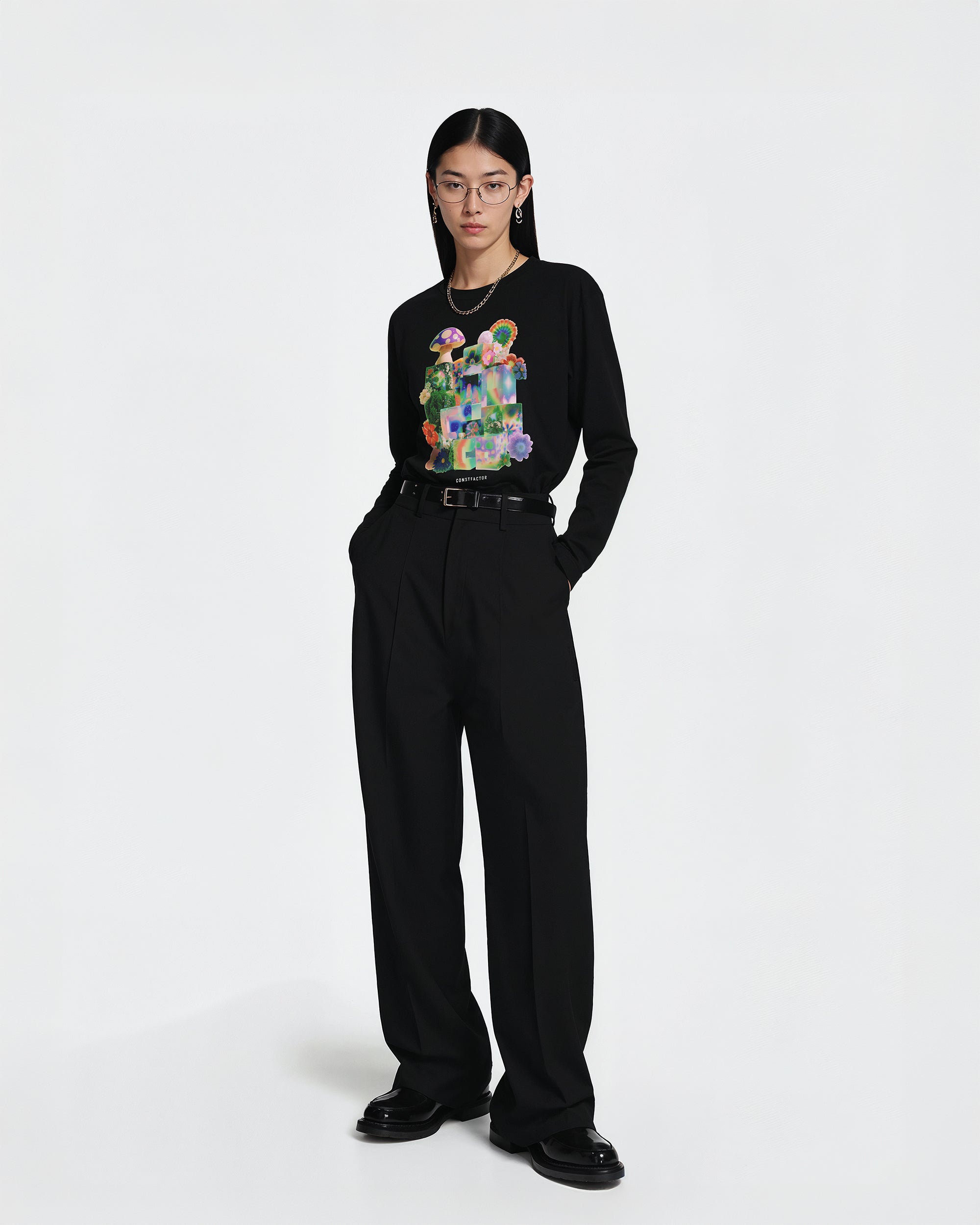 Long Sleeve T-Shirt [TOXIC CUTE] (5696451) Black - CONSTFACTOR